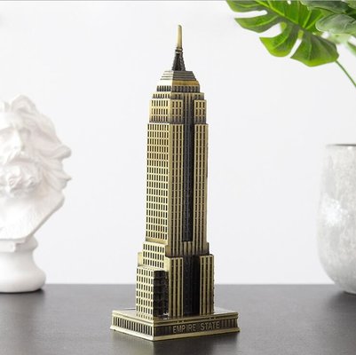 China New York metal crafts Empire state building model souvenir gift table decor supplier
