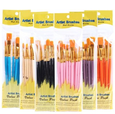 China Colorful Artist Paint Brush Painting Brush Nylon Brush supplier