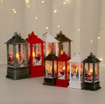 China Christmas Flame Wind Lamp Santa Claus Decoration Lantern supplier