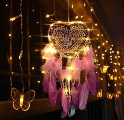 China Purple Dream Catcher with LED Light supplier