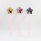 Novelty plastic ballpen star decor with glitter surface two sides for boutique school suppliers supplier