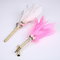 Unique pink feathers top signature pen with elegance design for wedding/advertisement gift supplier