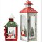 European Vintage Iron Art Home Courtyard Santa Claus Snowman Christmas lantern Candle Holder Decoration supplier