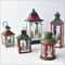 European Vintage Iron Art Home Courtyard Santa Claus Snowman Christmas lantern Candle Holder Decoration supplier
