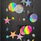 Rainbow Color Star Pattern Paper Hanging Decoration supplier