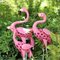 Creative Iron Pink Flamingo Garden Decoration supplier